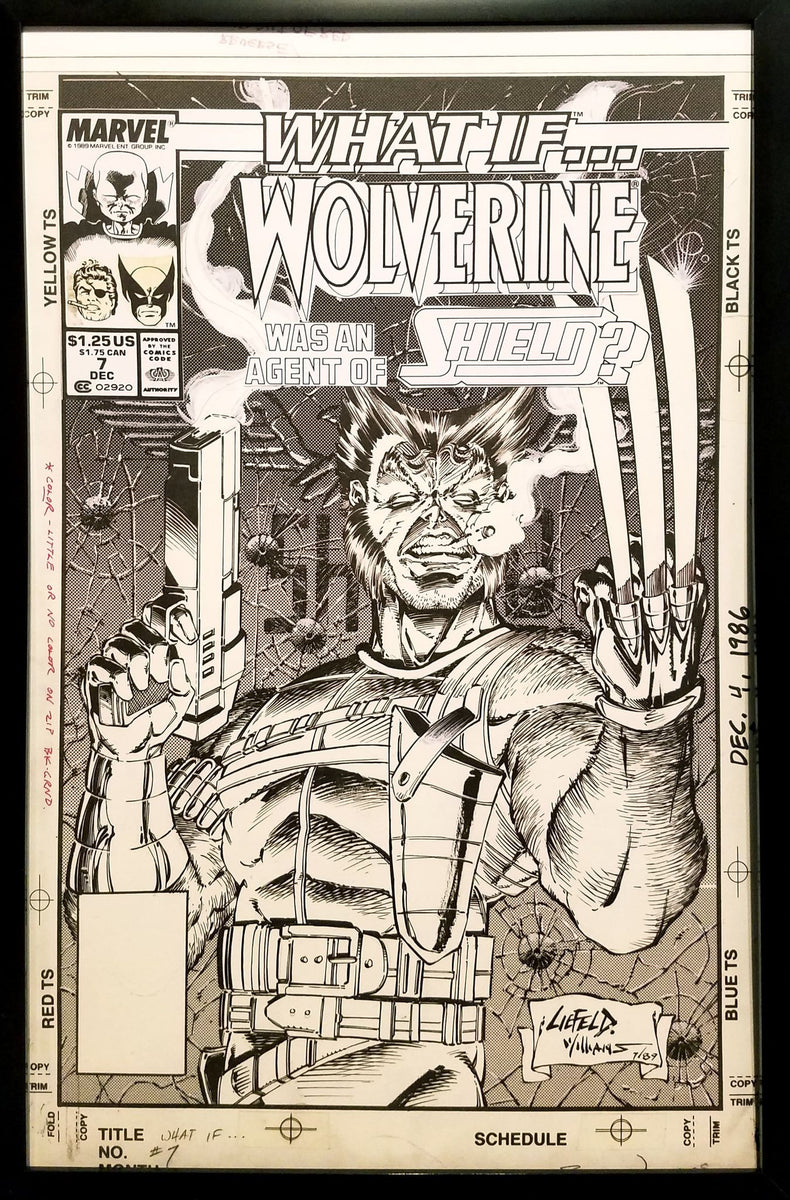 What If #7 Wolverine by Rob Liefeld 11x17 FRAMED Original Art Poster M ...