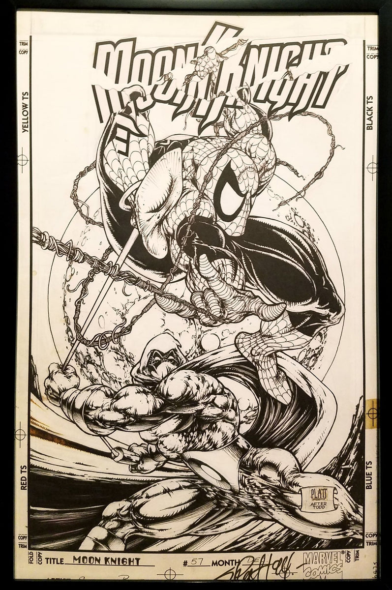 Moon Knight #57 by Stephen Platt 11x17 FRAMED Original Art Poster Marv ...
