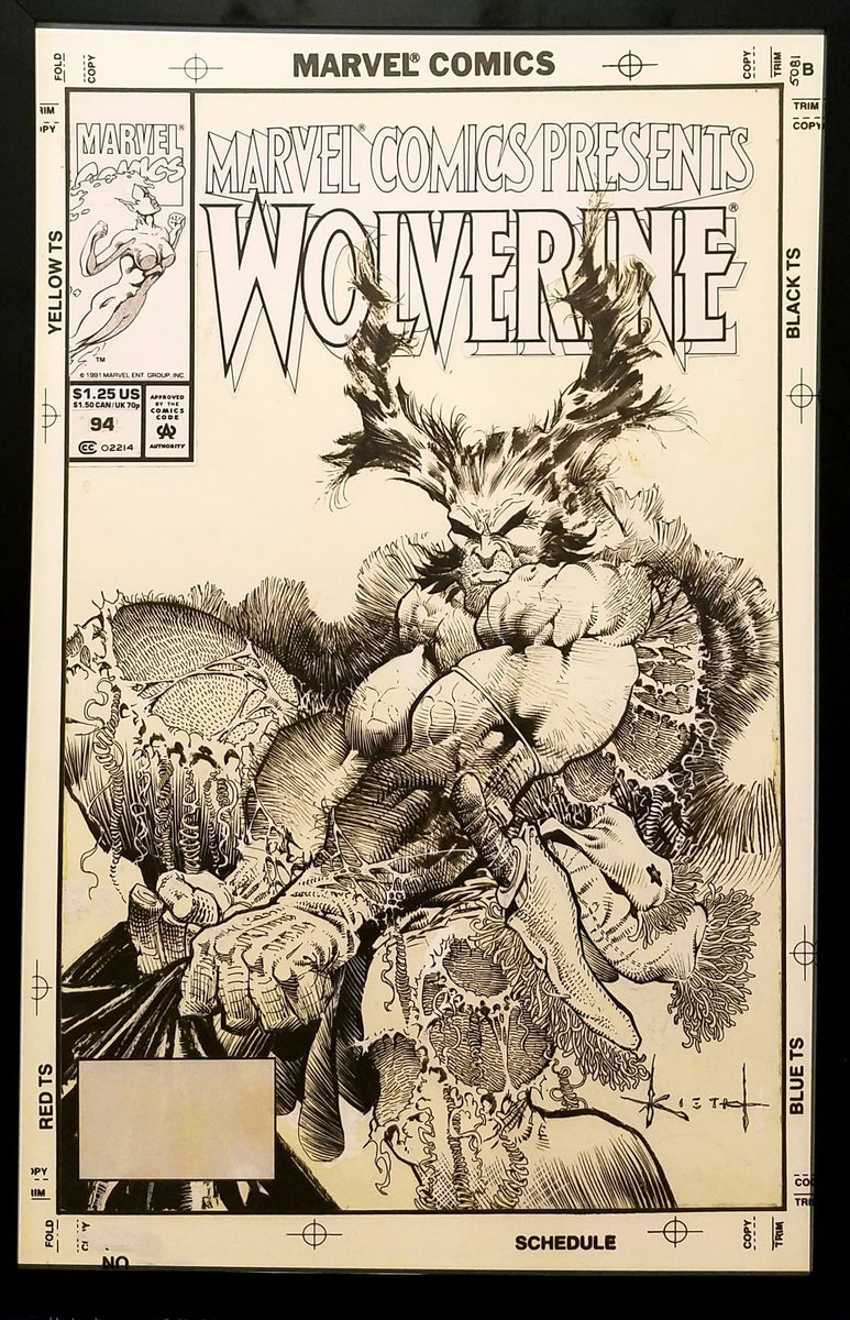 Marvel Comics Presents Wolverine #94 Sam Kieth 11x17 FRAMED Original A ...