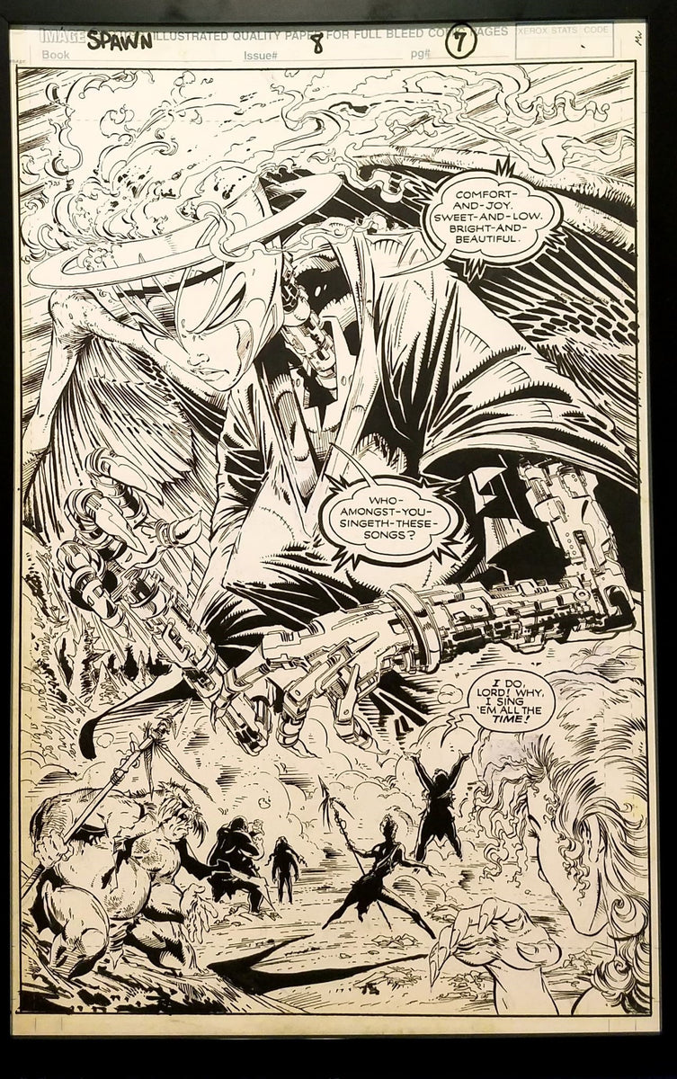 Spawn #8 pg. 7 Todd McFarlane 11x17 FRAMED Original Art Poster Image C ...