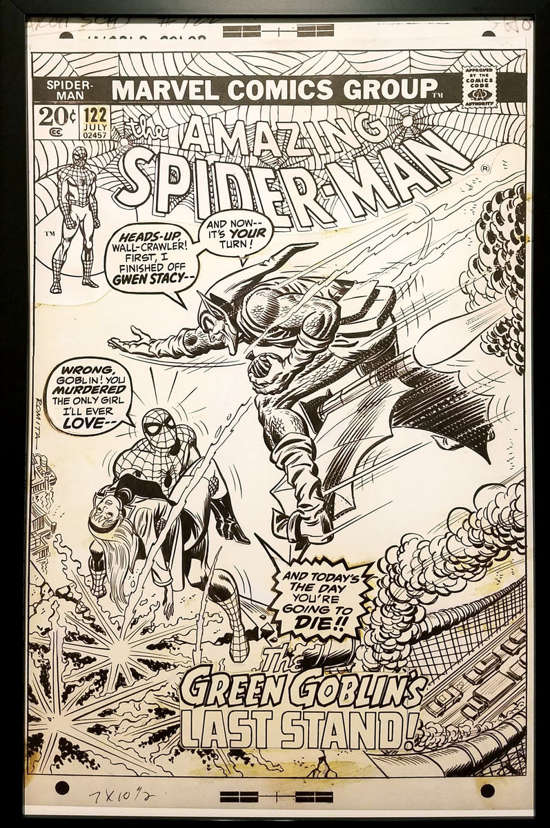 Amazing Spider-Man #122 John Romita 11x17 FRAMED Original Art Poster M ...