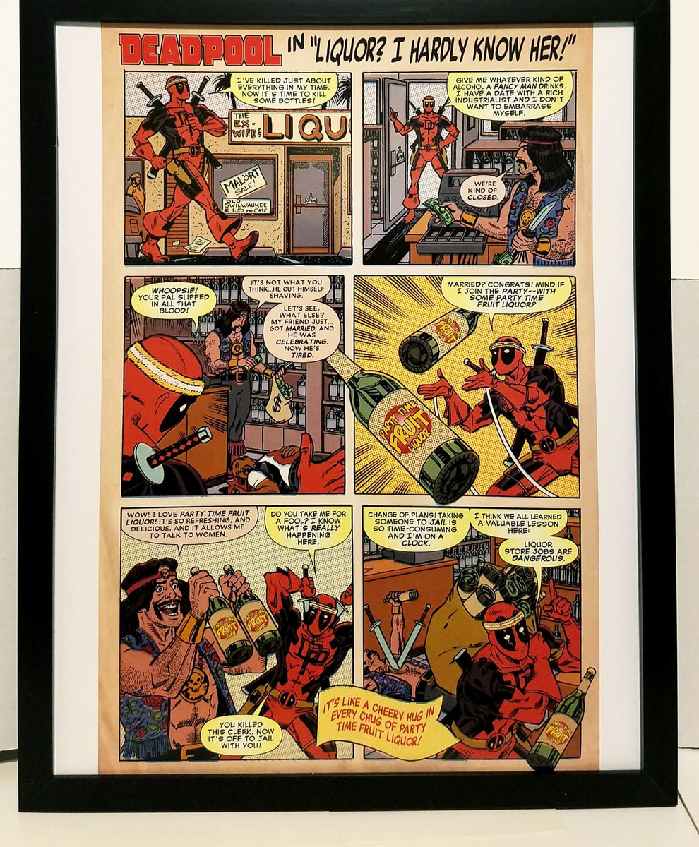 Deadpool Vintage Hostess 70s ad homage 11x14 FRAMED Marvel Comics Art ...