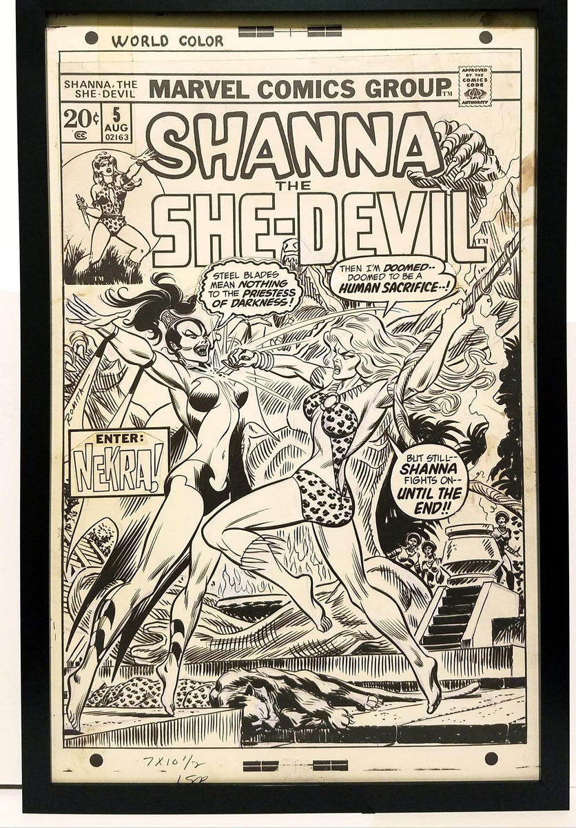 Shanna She Devil #5 by John Romita 11x17 FRAMED Original Art Poster Ma ...