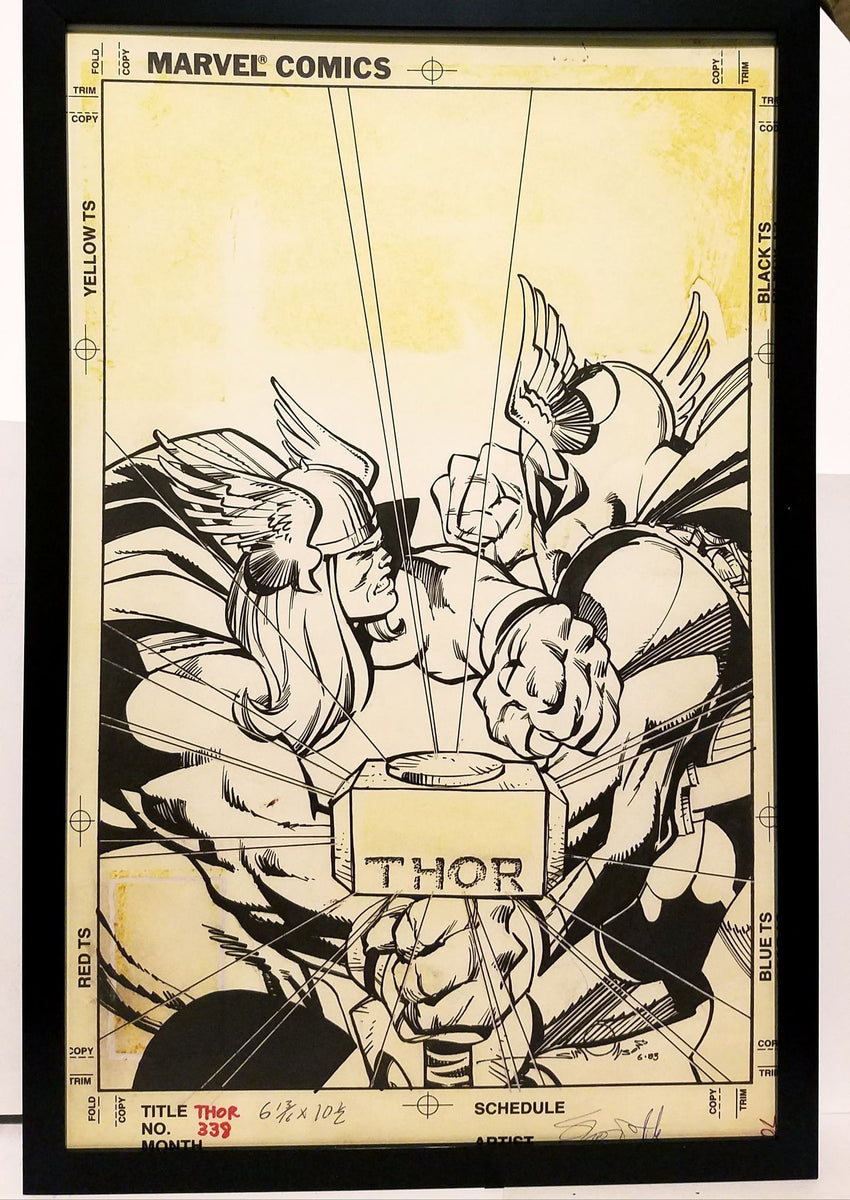 Thor #338 by Walt Simonson 11x17 FRAMED Original Art Poster Marvel Com ...