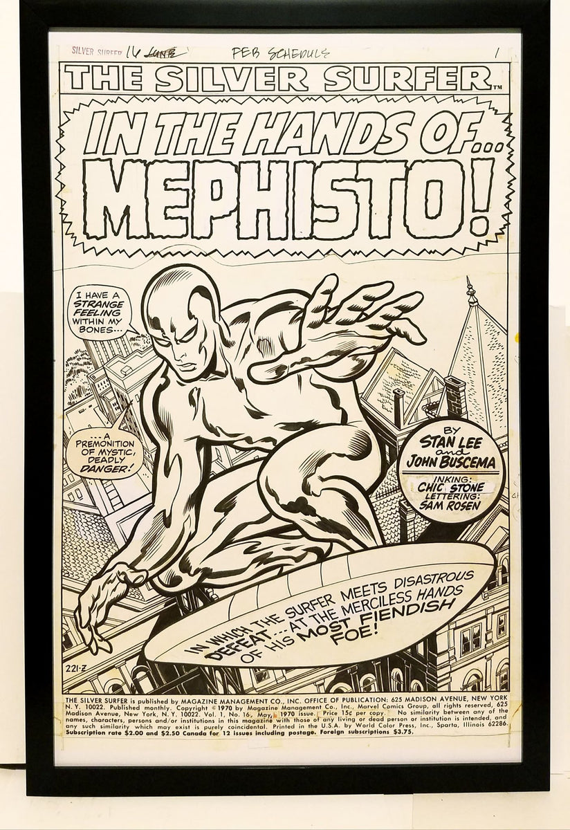 Silver Surfer #16 pg. 1 by John Buscema 11x17 FRAMED Original Art Post ...