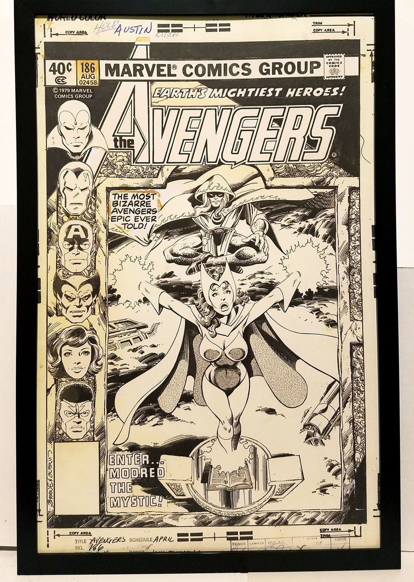 Avengers #186 by John Byrne 11x17 FRAMED Original Art Poster Wandavisi ...