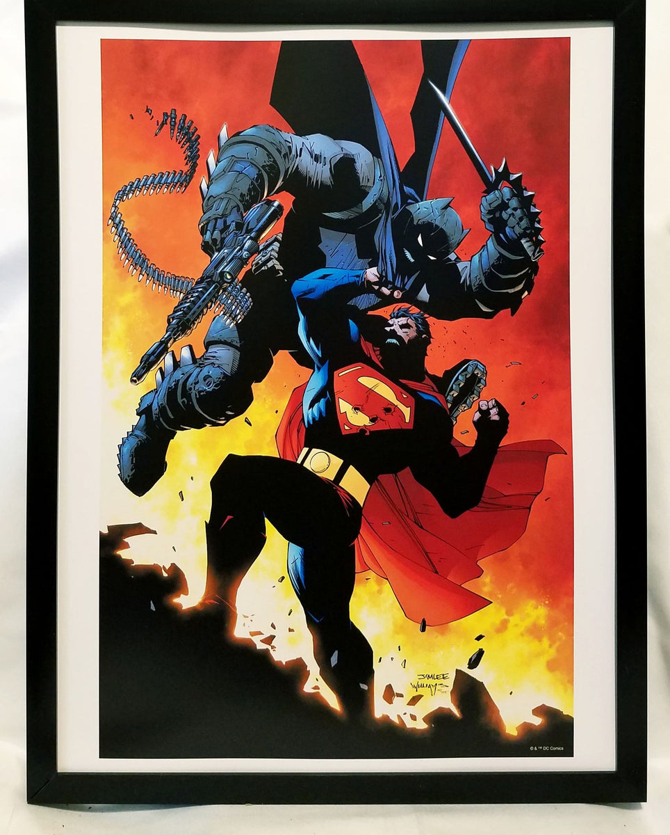 Batman Dark Knight vs. Superman by Jim Lee FRAMED 12x16 Art Print DC C ...