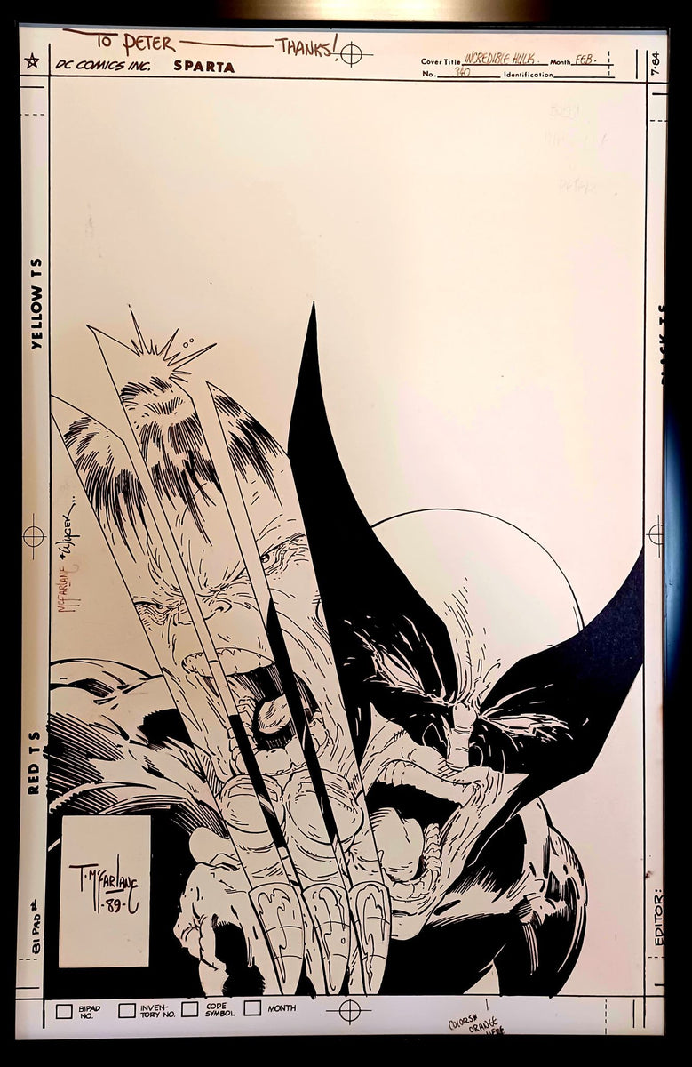 Incredible Hulk #340 by Todd McFarlane 11x17 FRAMED Original Art Print ...